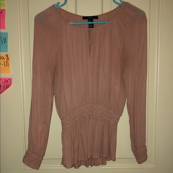 Forever 21 | Tops | Blush Pink Flowy Peasant Top | Poshmark
